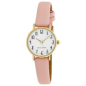 Rae Dunn Women's Megan 26mm Round Face Vegan Leather Strap Watch (RD1004) (Rose Gold)