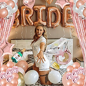 YSVVALDEG Bachelorette Party Decoration, Our Bride To Be Decorations Include Bride To Be Sash, Bachelorette Balloons, Bachelorette Photo Props, Tassel Curtains And Other Bridal Shower Decorations