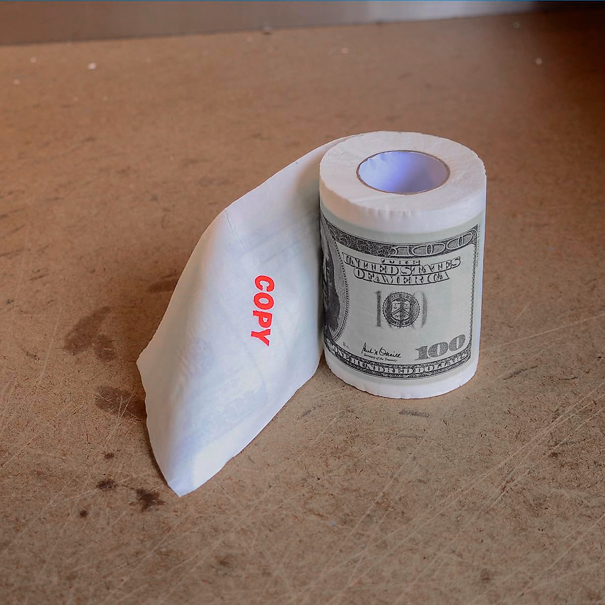 Treasure Gurus 100 One Hundred Dollar Bill Roll of Toilet Paper