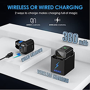 Eyoyo 2D Bluetooth Ring Barcode Scanner with Wireless Charging Dock,Left & Right-Handed Use, Wearable 1D QR Finger Hands Free Inventory Bar Code Reader Compatible for Tablet iPhone Android iOS PC