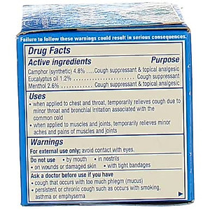 Vicks cough Vaporub Ointment, 1.76 Oz by Vicks (Pack of 2)