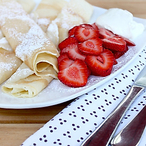 The ORIGINAL Crepe Spreader and Spatula Kit - 2 Piece Set (6” Spreader and 14” Spatula) Convenient Size to Fit Large Crepe Pan Maker | All Natural Beechwood Construction