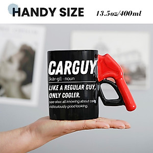 Onebttl Car Guy Gifts For Men, Him - Refueling Coffee Mug - Gift for Car Lovers - 13.5oz/400ml Funny Ceramic Mug - Noun