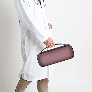 Stethoscope Case Compatible with 3M Littmann Classic III Monitoring/Lightweight II S.E/Cardiology IV Diagnostic/MDF Acoustica Stethoscopes, Extra Pocket for Doctor & Nurse Accessories (Dark Brown)