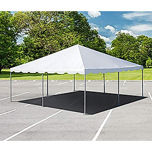 TentandTable 20' x 20' West Coast Frame Canopy Tent, White Two-Piece Top, Indoor/Outdoor, 33-80 Person, for Parties and Vendor Events, Heavy Duty, Waterproof Vinyl Tents, Commercial, Residential Use