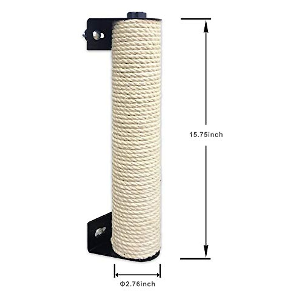 Cat Scratching Post Cage Mounted Cat Scratcher Space-Saving Sisal Scratch Post for Cat Grinding Claws Scratching and Climbing