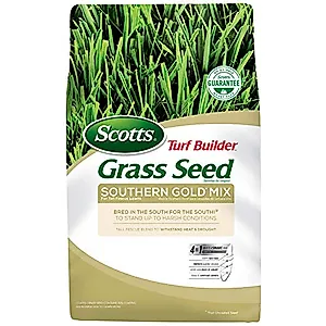 Scotts Turf Builder Grass Seed Southern Gold Mix for Tall Fescue Lawns, Stands Up to Harsh Conditions, 7 lbs
