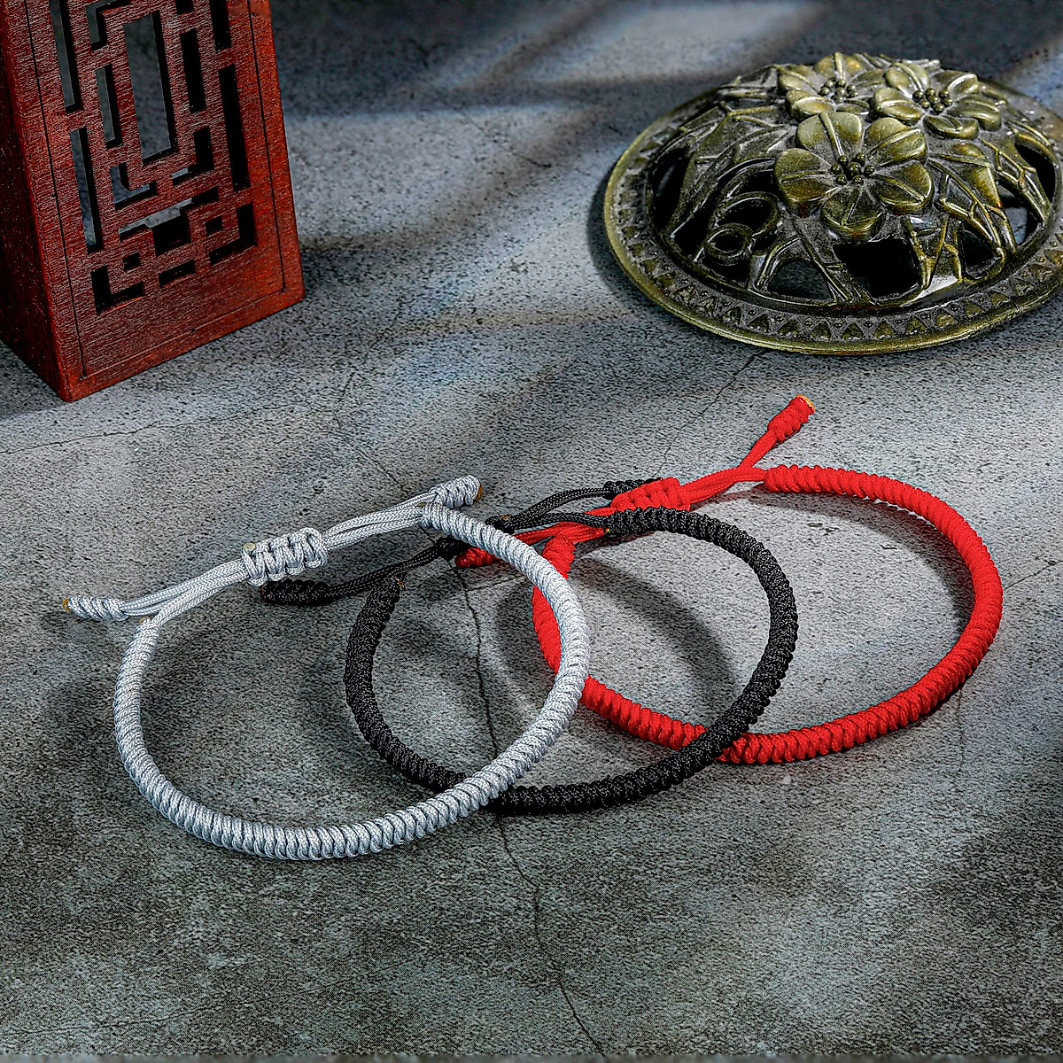 JENDEAR SHINE Tibetan Buddhist Bracelets for Women and Men, Hand Braided Rope Adjustable, Luck Faith Couple Friendship Gift