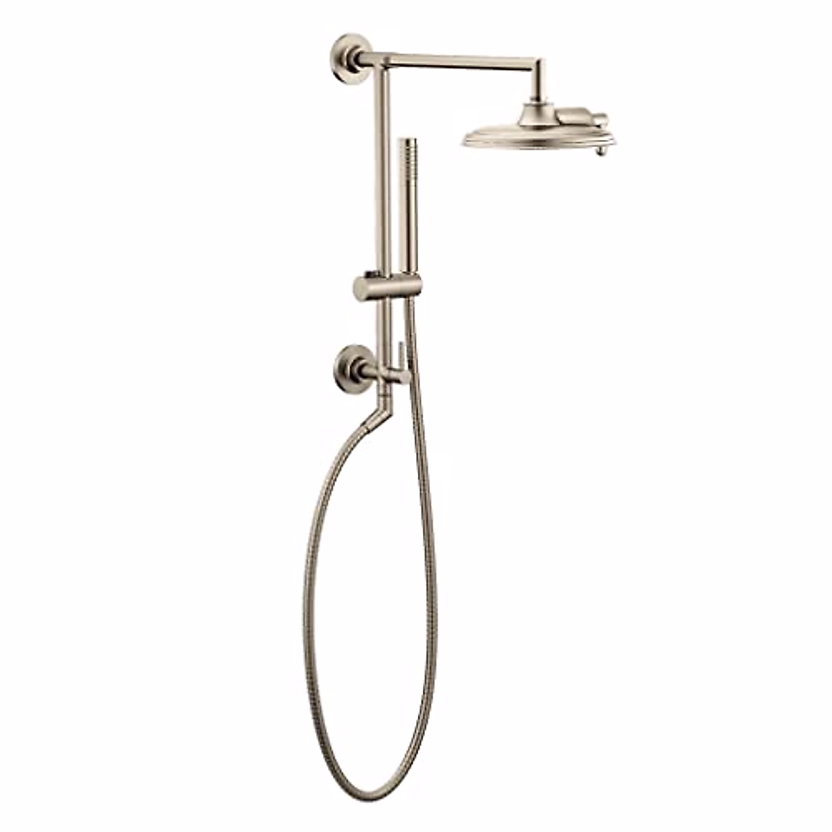 Moen Arris Brushed Nickel 14-Inch Rainshower Straight Shower Arm and Flange, S110BN