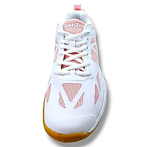 Heavzen Pro Pickleball Shoes Women (us_Footwear_Size_System, Adult, Women, Numeric, Medium, Numeric_8_Point_5) White and Pink