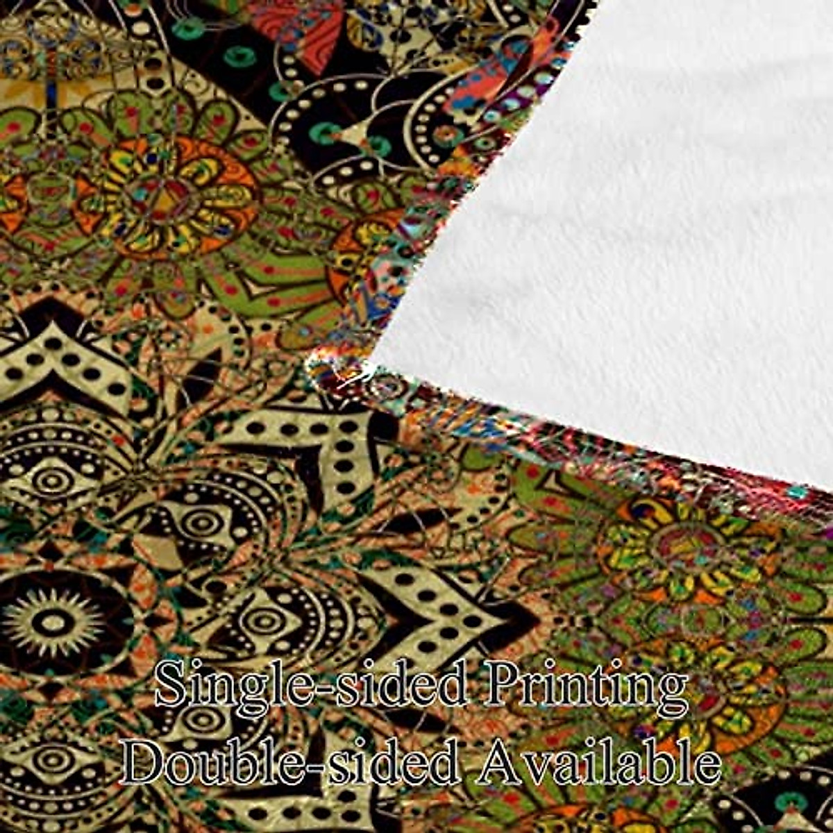 Throw Blanket Lightweight Microfiber Fleece Blanket,Paisley Floral Mandela,Soft Cozy 59.0x78.7 Bed Blankets