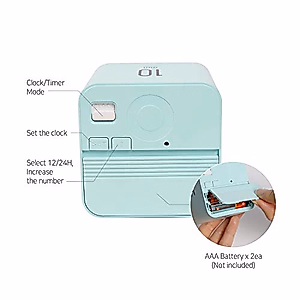 mooas Multi Cube Timer/Rotating Timer, Simple Operation, Clock & Timer (White)