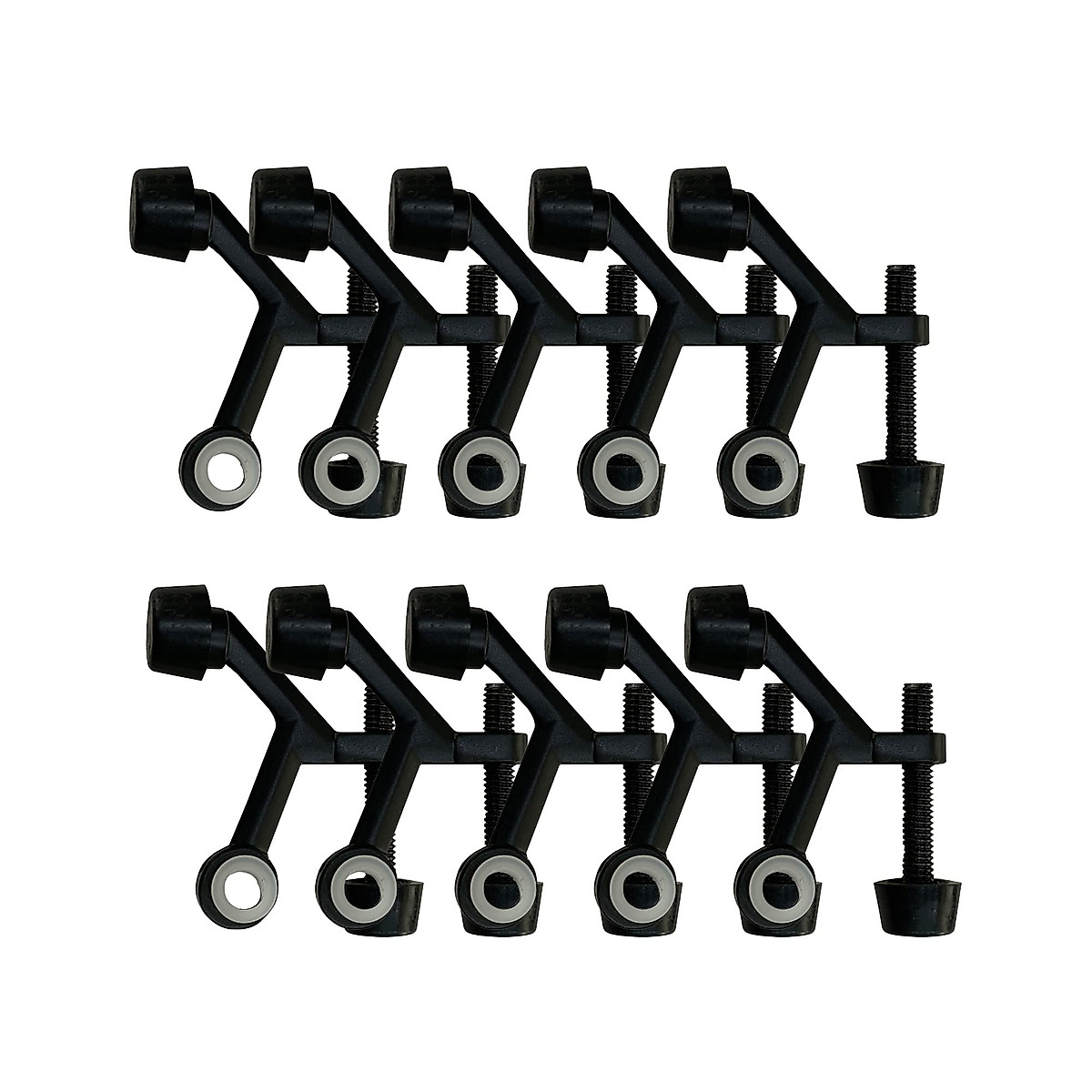 Design House 189068 Standard Hinge Pin Door Stop, 10-Pack, Matte Black, 10 Piece