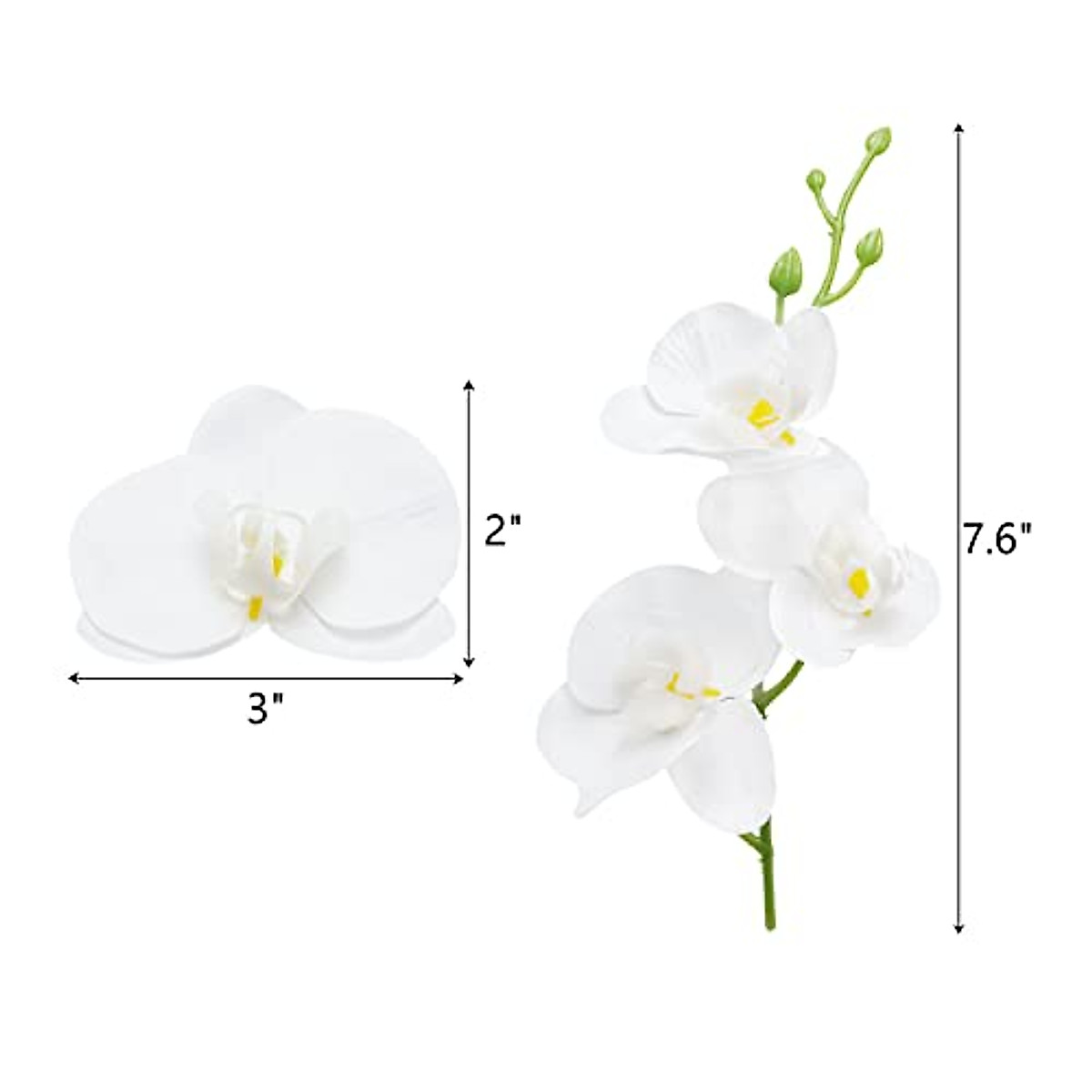 LARDUX 12 Pieces Artificial Flowers for Floating Candles Wedding Centerpiece Mini Orchid Flower Filler Vase Fillers for Wedding Dinning Table Party Home Bar Restaurant Decoration-Cream
