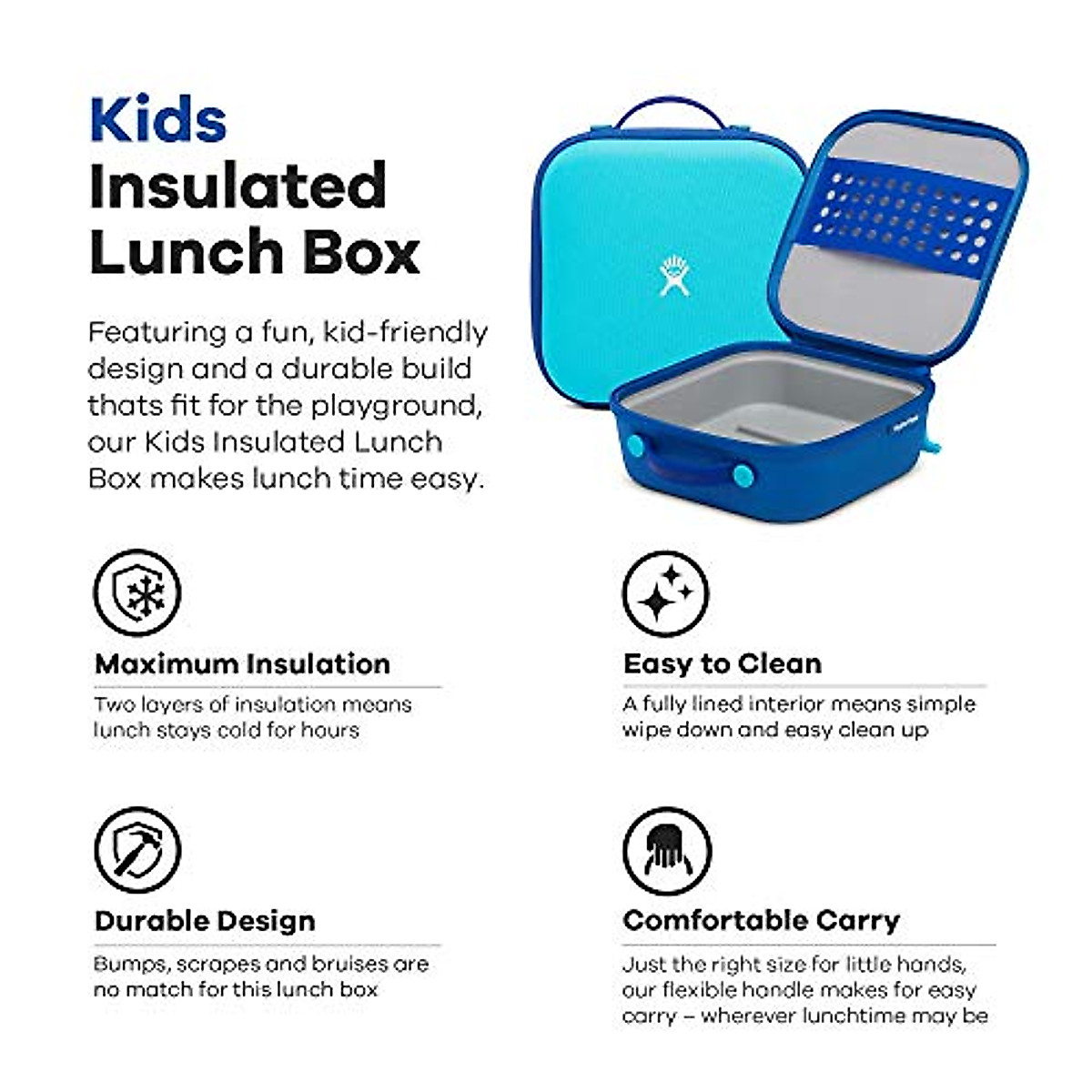 Hydro Flask Lightweight Insulated Kids Lunch Box - 3.5 L, Ocean/Whale