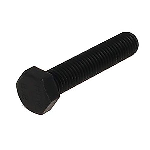 MroMax 2Pcs M12 x 60mm Hex Head Screw Bolt, Carbon Steel Grade 8.8, Black Oxide Finish, Full Thread, Hexagon Head Bolts for Furniture Repair