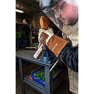 Forney 70505 Wire Scratch Brush, Carbon Steel with Wood Shoe Handle, 10-1/4-Inch-by-.014-Inch