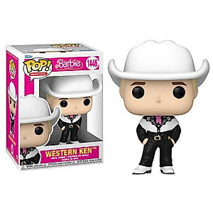 POP Movies: Barbie - Western Cowboy Ken Funko Vinyl Figure (Bundled with Compatible Box Protector Case), Multicolor, 3.75 inches
