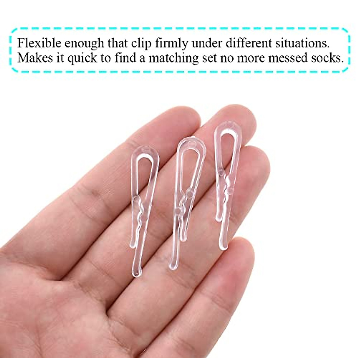 Hao Pro 38mm Length Clear Plastic Alligator Clip Easy Storage Securely Clip Prevent Damage Fabric Flexible Material U Shape Transparent Garment Clips 170 Pieces for Folding Ties Socks Pants Shirts