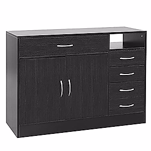 Black Bathroom Cabinet Bathroom Organizer Countertop Cabinet Organizer, Kitchen Cabinet Pantry Organizers and Storage Accent Buffet Sideboard for Living Room and Kitchen 41.34"L x 15.75"W x 29.13"H
