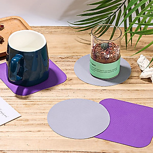 4pcs Jar Opener Gripper Pads, Rubber Jar Grippers Multi-function Jar Opener for Seniors with Weak Hands Kitchen Coasters (Grey, Purple)