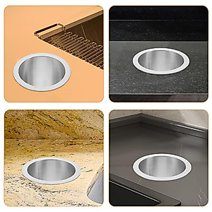 Cabilock Stainless Steel Trash Grommets Round Countertop Waste Trash Chute Grommet for Countertop Inserted Trash Chutes