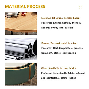 LSRY Home Dining Table, Conference Table, Modern Meeting Table, Reception Table, Round Training Seminar Table, Boardroom Desk, Compact Coffee Sofa Seat Office Lounge, Children Table for Crafts (Color