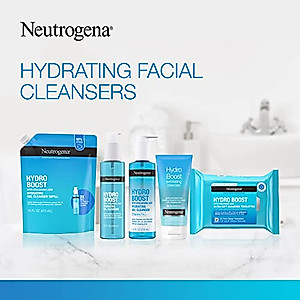 Neutrogena Hydro Boost Lightweight Hydrating Facial Cleansing Gel, Gentle Face Wash & Makeup Remover with Hyaluronic Acid, Hypoallergenic & Non Comedogenic, 6 oz, Pack of 3
