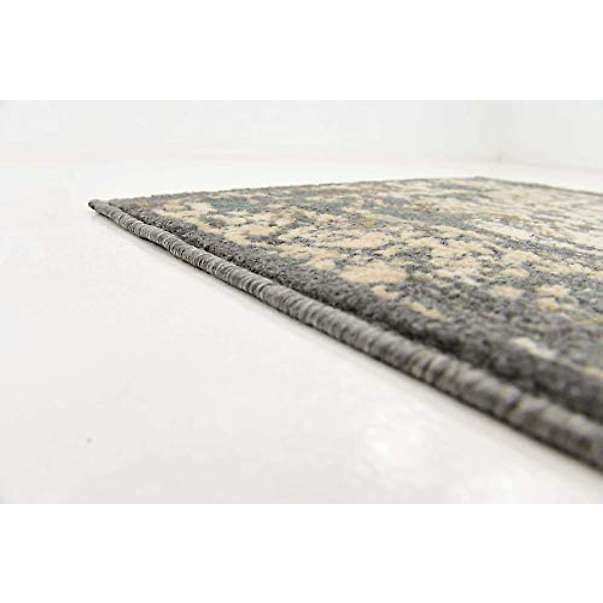 Unique Loom Tuareg Collection Vintage Distressed Traditional Area Rug, 2 ft 6 in x 10 ft, Gray/Beige