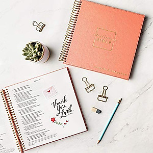 Illustrating Bible NIV: Books of Psalms & Proverbs - Spiral Bound Bible Journal, Coral