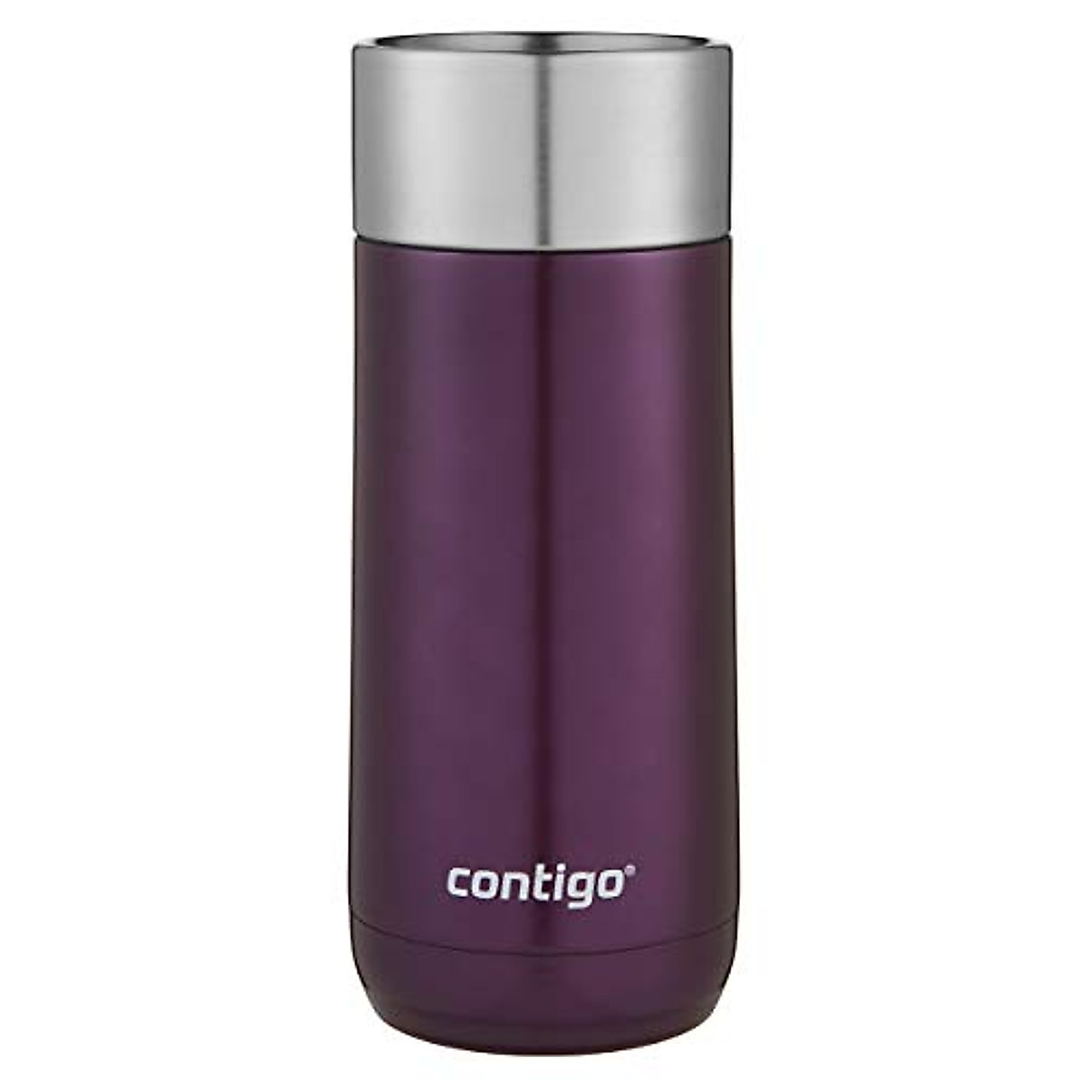Contigo Luxe Autoseal Travel Mug, Stainless Steel Thermal Mug, Vacuum Flask, Leakproof Tumbler, dishwasher safe, Coffee Mug with BPA Free Easy-Clean Lid, Merlot, 360 ml