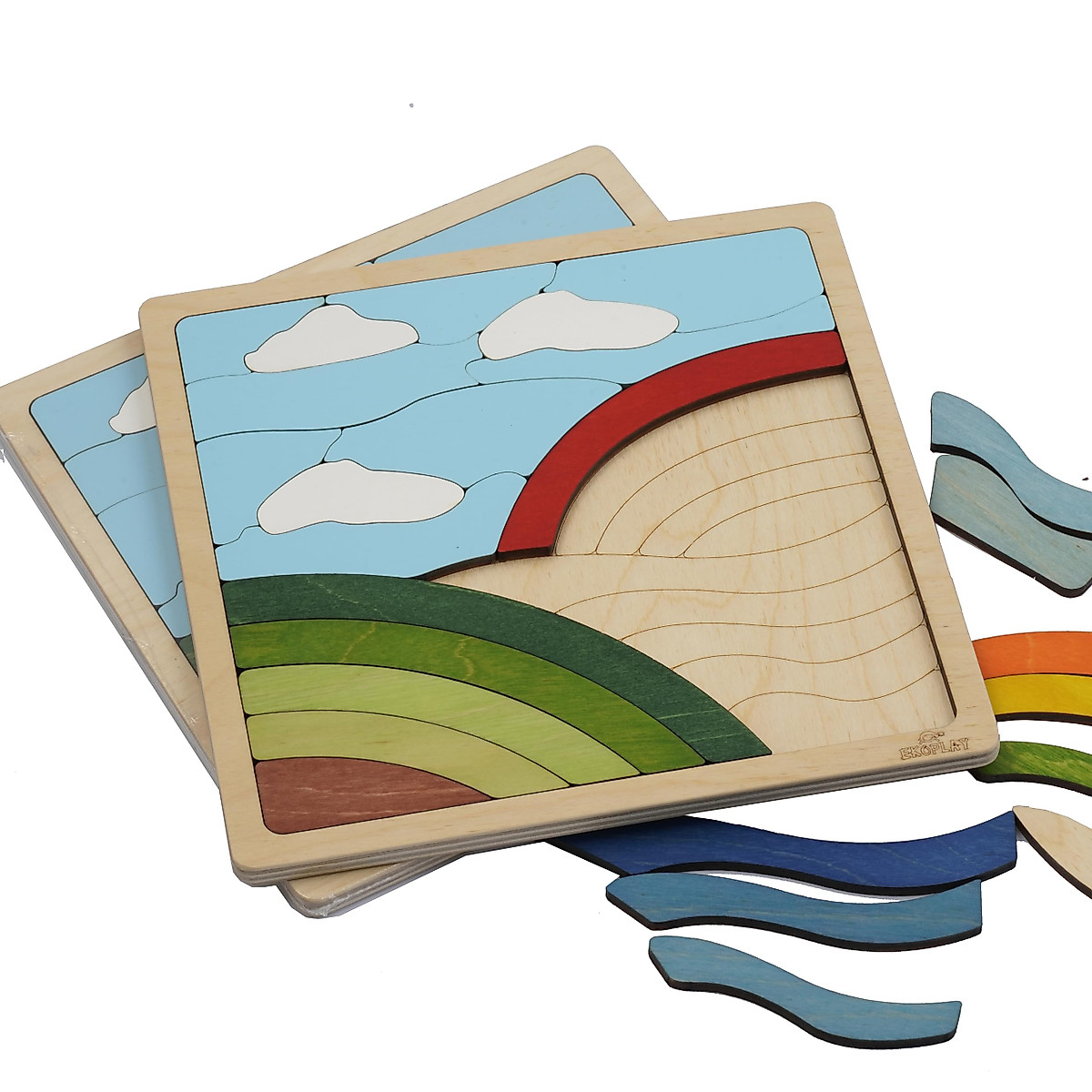 Rainbow Puzzle for Kids | 25 Pieces Wooden Jigsaw Puzzle | Learning Toy and Gift for Boys Girls Ages 3 Years and Above