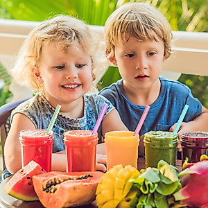 8 Sets Silicone Straws with Case Reusable Straws Silicone Foldable Portable Drinking Straw Set for Party Travel Cold or Hot Straw with Carry Case and Cleaning Brushes 7 5/7 Inch Long (Light Color)