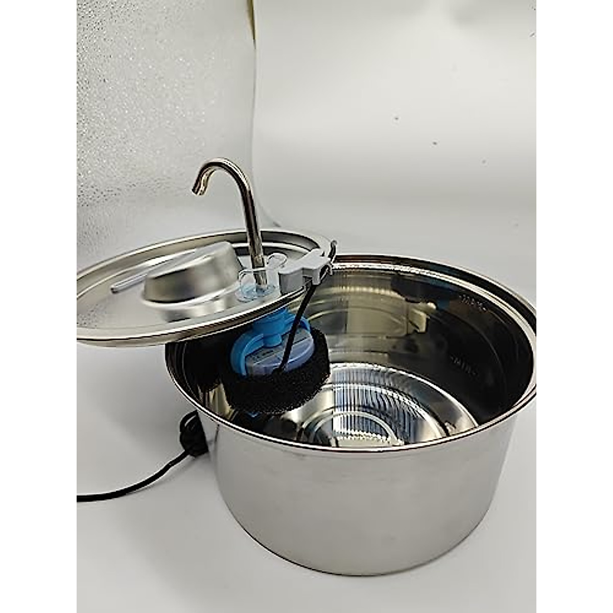 KOOGMOON Cat Water Fountain Stainless Steel, 108oz/3.2L Automatic Cat Fountain, Multi-Filtration, Easy to Clean, Ultra Silent Dog Water Dispenser for Cats, Dogs and Other Pets