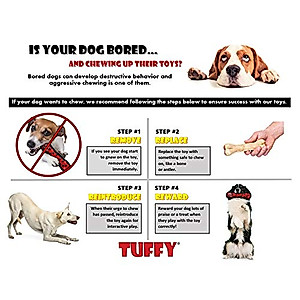 TUFFY - World's Tuffest Soft Dog Toy - Junior 3 Way Tug - Squeakers - Multiple Layers. Made Durable, Strong & Tough. Interactive Play (Tug,Toss & Fetch). Machine Washable & Floats (Combo 2 Pack)