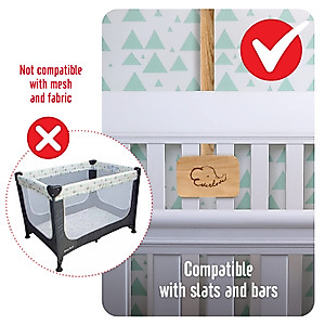 EVERLOVE | Wooden Mobile Arm for Crib - Baby Mobile Holder for Crib - Baby Mobile Hanger for Crib (100% Ash Wood)