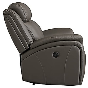 Signature Design by Ashley Chasewood Reclining Power Loveseat, Gray