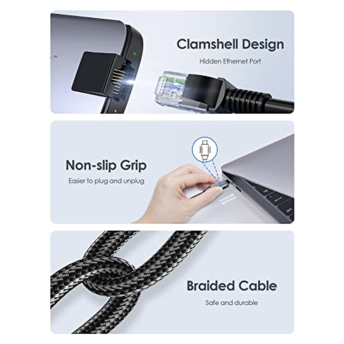 LENTION Ultra-Thin USB C Hub with Ethernet, 4K HDMI, USB 3.0/2.0, Card Readers & PD Adapter for 2023-2016 MacBook Pro 13/14/15/16/M1/M2, New Mac Air & Surface, Chromebook, More (CB-C48, Space Gray)