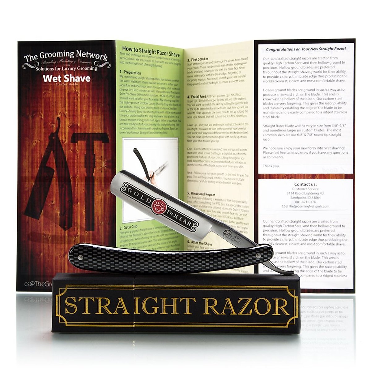 Gold Dollar – Blunt Not Sharp, Straight Razor (6/8”, Learn to Wet Shave)
