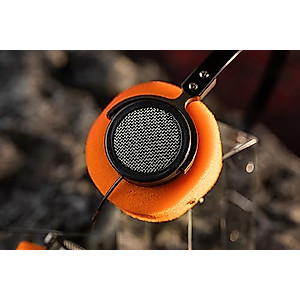 Invent Lord Style Lightweight Earphones Hi-Fi Stereo Earphone Headset Orange ear pad Steel Mesh 3.5mm Jack Classic