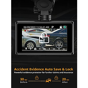 Dash Cam Front and Rear with WiFi - Kingslim D2 Pro 4K Single Front/2K+1080P Front and Rear Dual Dashcam for Cars with Night Vision and 24H Parking Monitor, 256GB Max Supported, Black