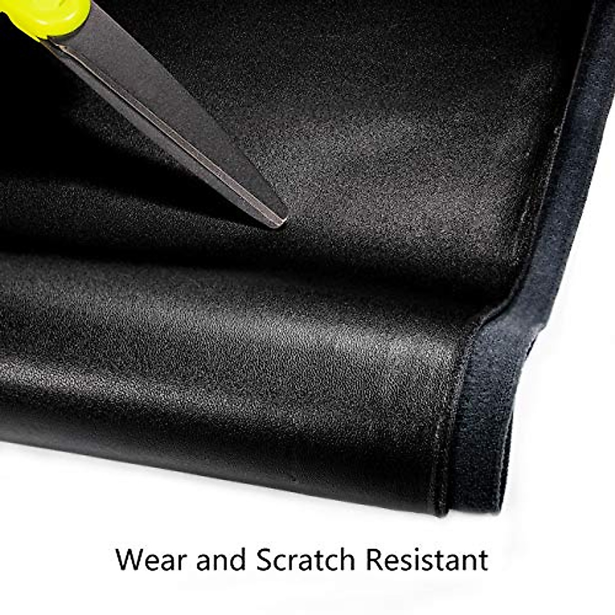 Yotache PU Fabric Leather 1 Yard 54" x 36", 1.25mm Thick Faux Synthetic Leather Material Sheets for Upholstery Crafts, DIY Sewings, Sofa, Handbag, Hair Bows Decorations, Black
