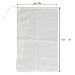 FIYO Cheese Cloths,50PCS 7.9 x 11.8 Inch Cotton Drawstring Bag Reusable Muslin Bag Cotton Bags with Drawstring Spices Sachet Bag for Household