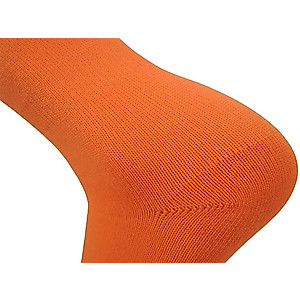 Fitliva Neon Orange Tube Socks Halloween Socks Softball Uniform (3Pack-Orange)