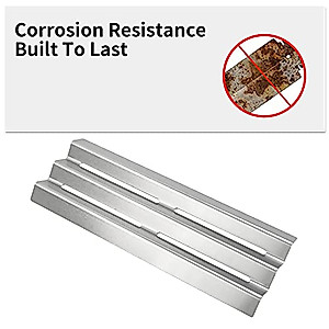 Derurizy Grill Heat Plate for Napoleon LEX485/605/730 LE LD485 Series Gas Grill Models S81001, Stainless Steel Heat Plate Tent Shields, Burner Cover Flame Tamer, 16 1/2", Pack of 4