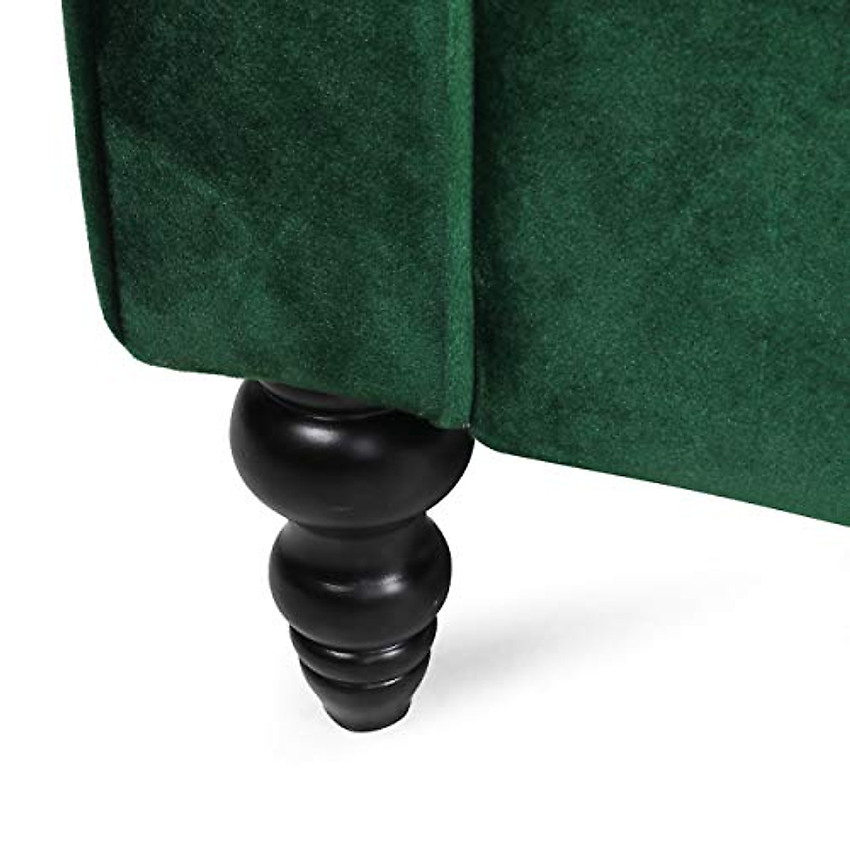 Christopher Knight Home Knouff Sofas, Emerald + Dark Brown