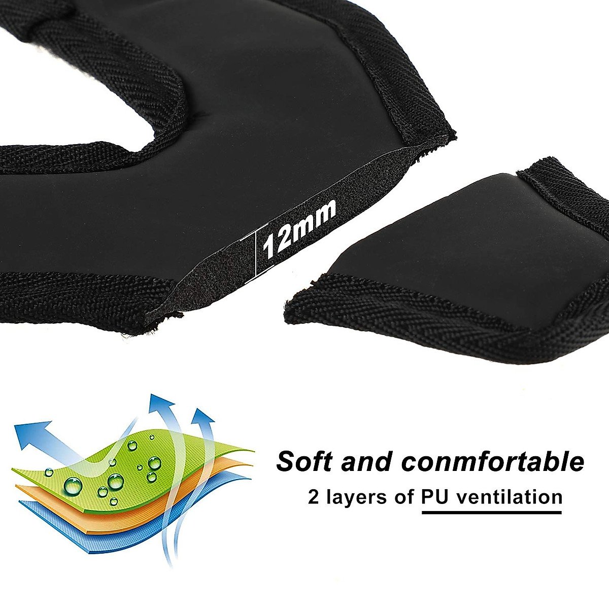 Esimen Head Pad for Oculus Quest 2 /Quest Strap Cushion Headband Fixing Accessories, Gravity Pressure Balance Cushion Leather Foam (Black)