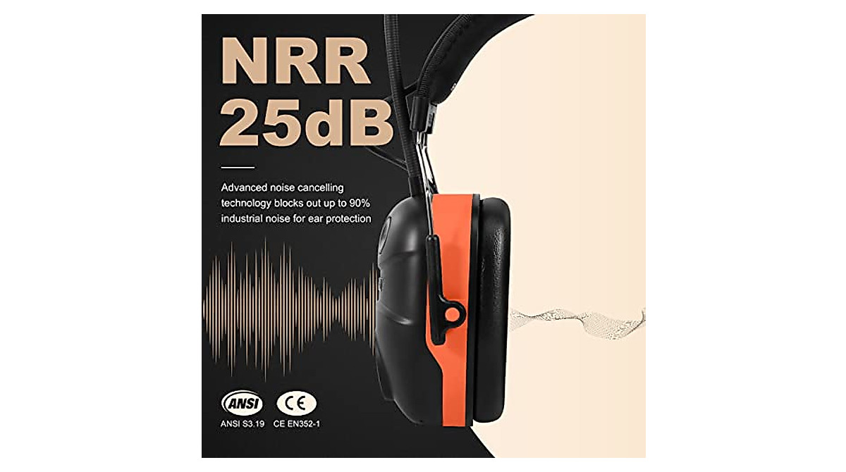 Bluetooth Hearing Protection Headphones with Radio and Noise Cancellation