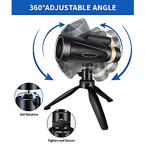 Monocular Telescope 80x100 High Power with Smartphone Adapter Tripod,Larger Vision Monoculars for Adults with BAK4 Prism & FMC Lens, Suitable for Bird Watching Hunting Hiking Camping Wildlife-Black