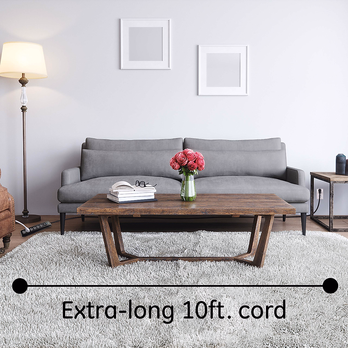 GE Surge Protector Bundle with 4 Outlets, 2 USB Ports, 10ft Cord and 6 Outlets